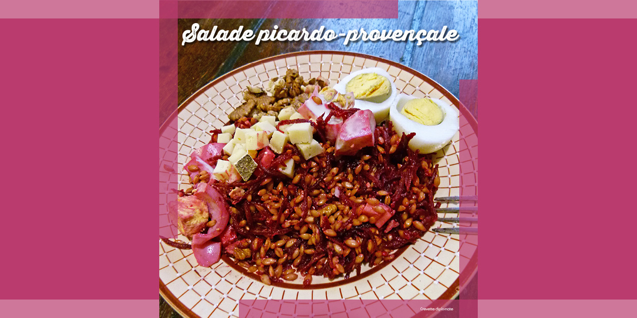 Salade automnale picardo-provençale - Crevette diplomate